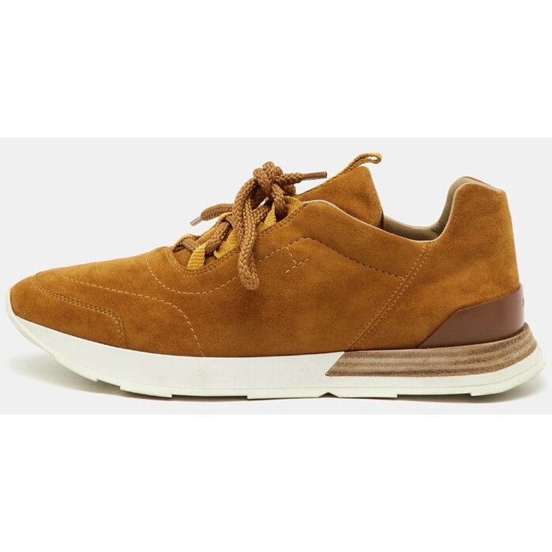 Hermes Tan Brown Suede Leather Buster Lace Up Sneaker Womens Size 39 ...
